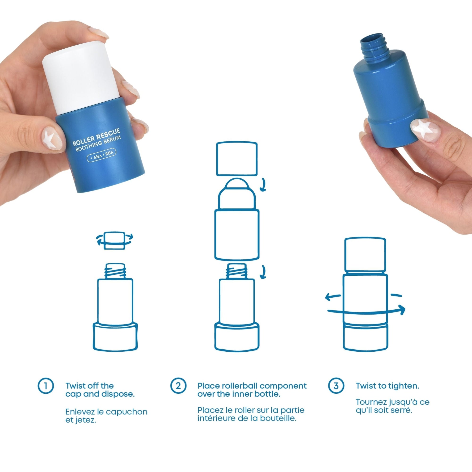 Roller Rescue Soothing Serum with AHA & BHA – Bushbalm